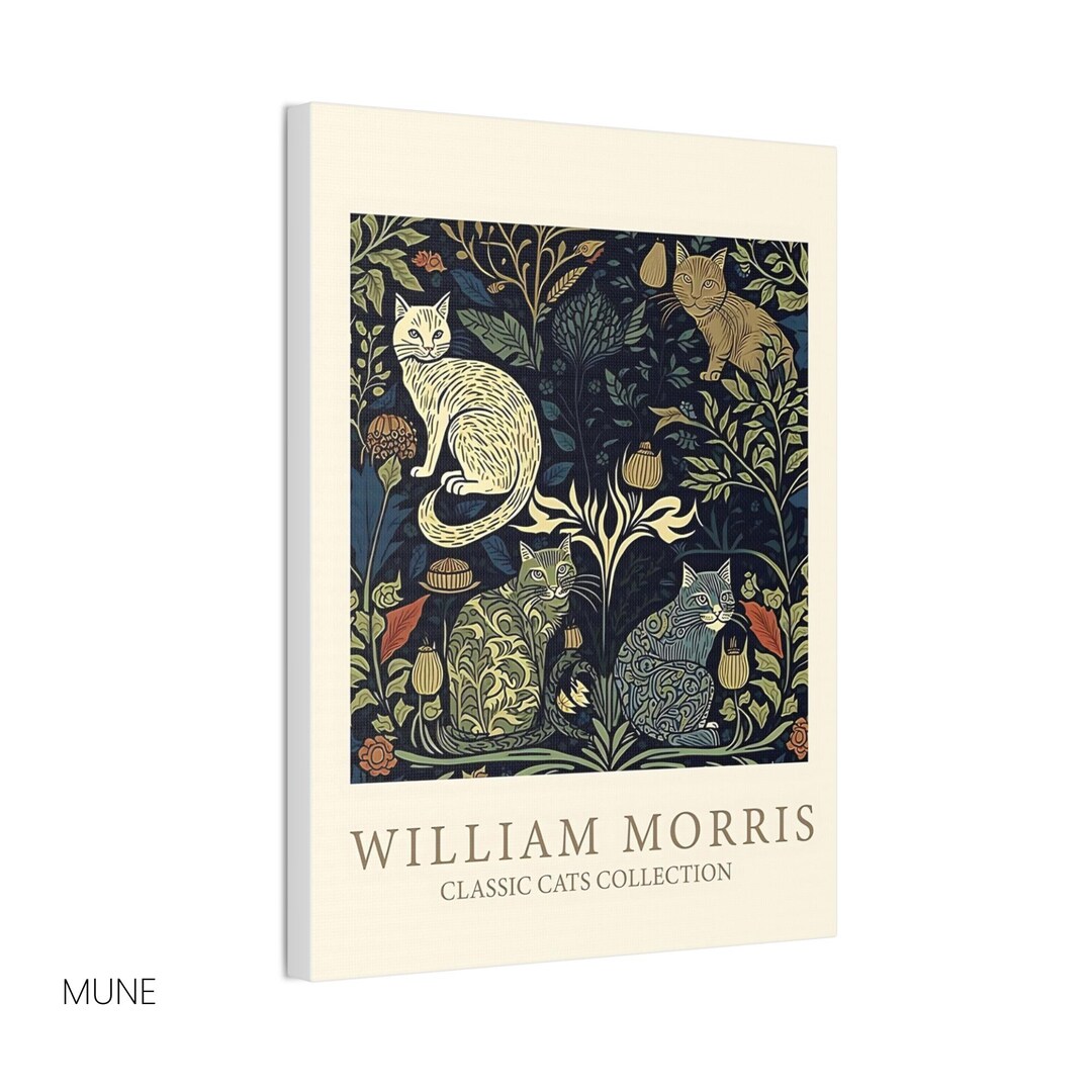 William Morris Cats Wall Art Gallery Wrapped DIY Canvas Frame ...