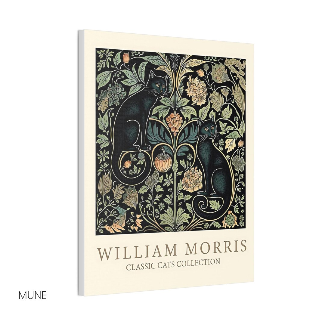 William Morris Cats Art Print: Gothic Vintage Home Decor, DIY Canvas ...