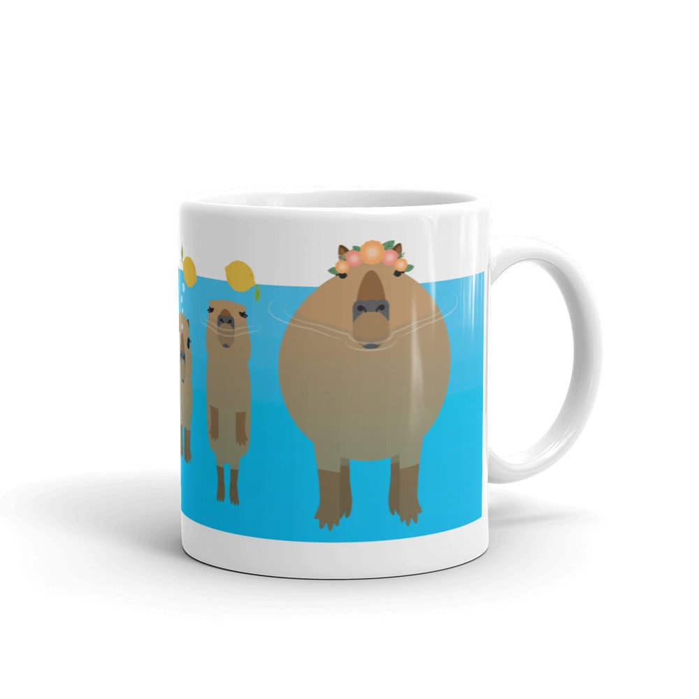 Capybara Family Mug / Capybaras in Water / Cute Animal Coffee - Etsy