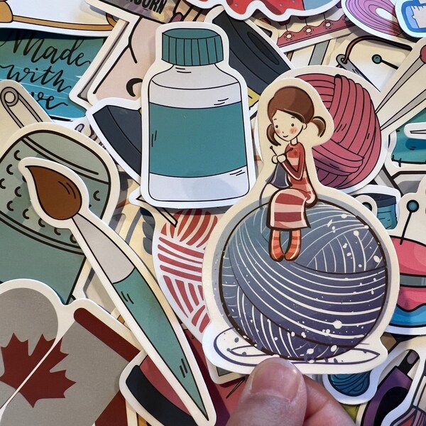 Knitting Vinyl Decal - Etsy