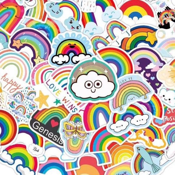Rainbow Stickers - Etsy UK