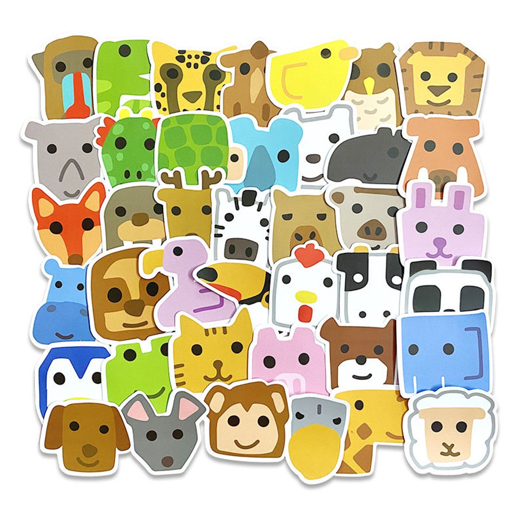 Safari Party Animals Stickers Jungle Zoo Stickers Kids - Etsy
