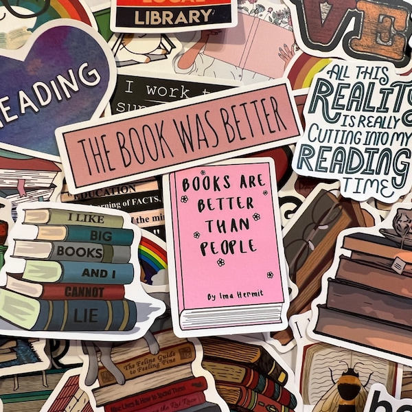Bookish Stickers - Etsy