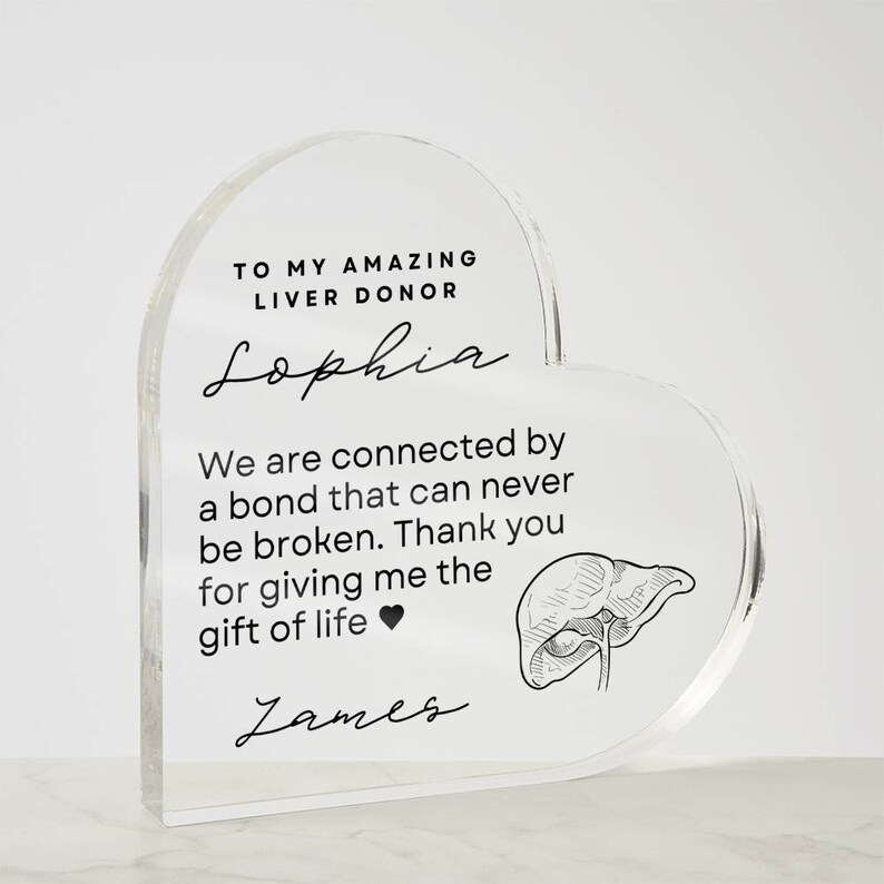 Personalized Liver Donor Appreciation Gift Liver Transplant Thank You ...