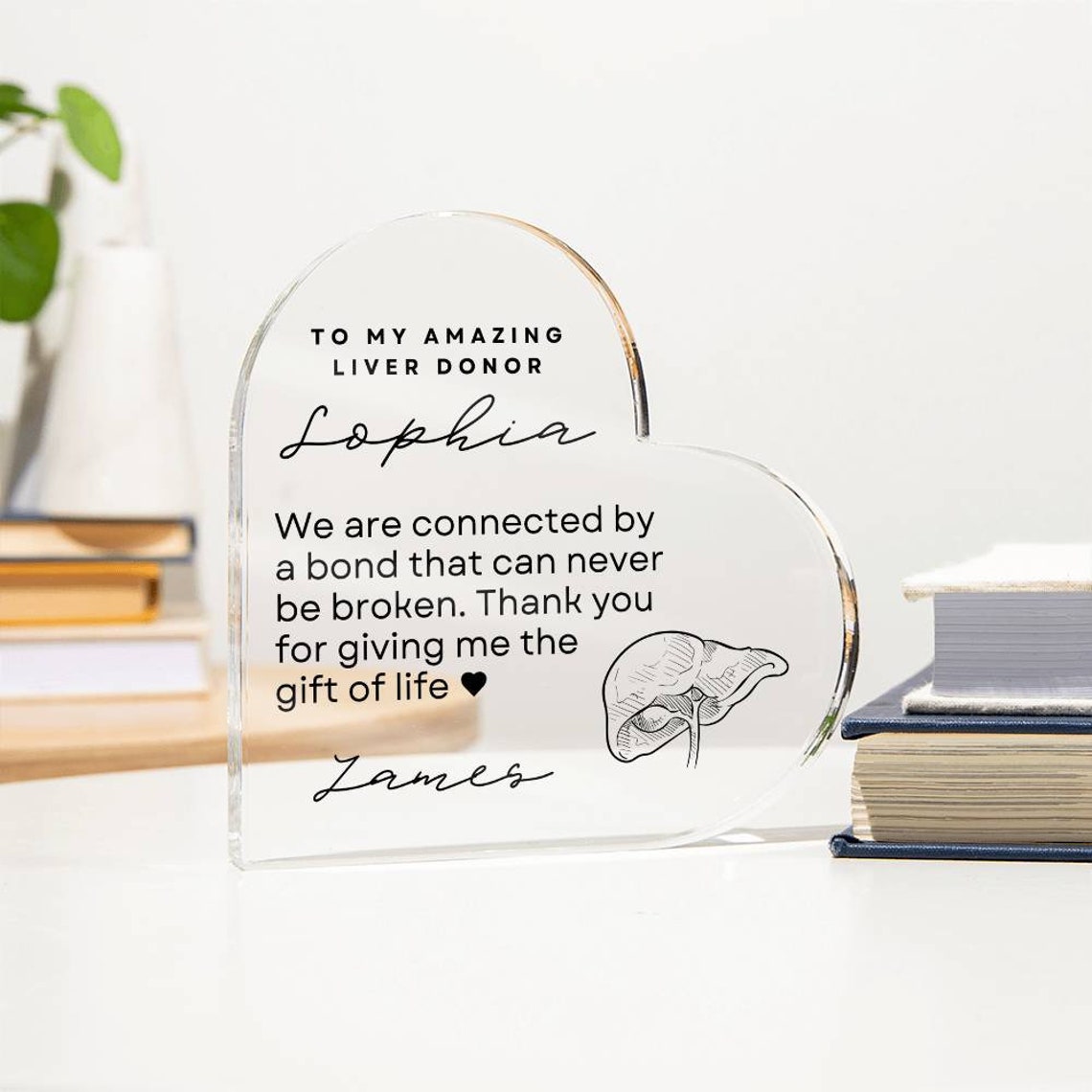 Personalized Liver Donor Appreciation Gift Liver Transplant Thank You ...