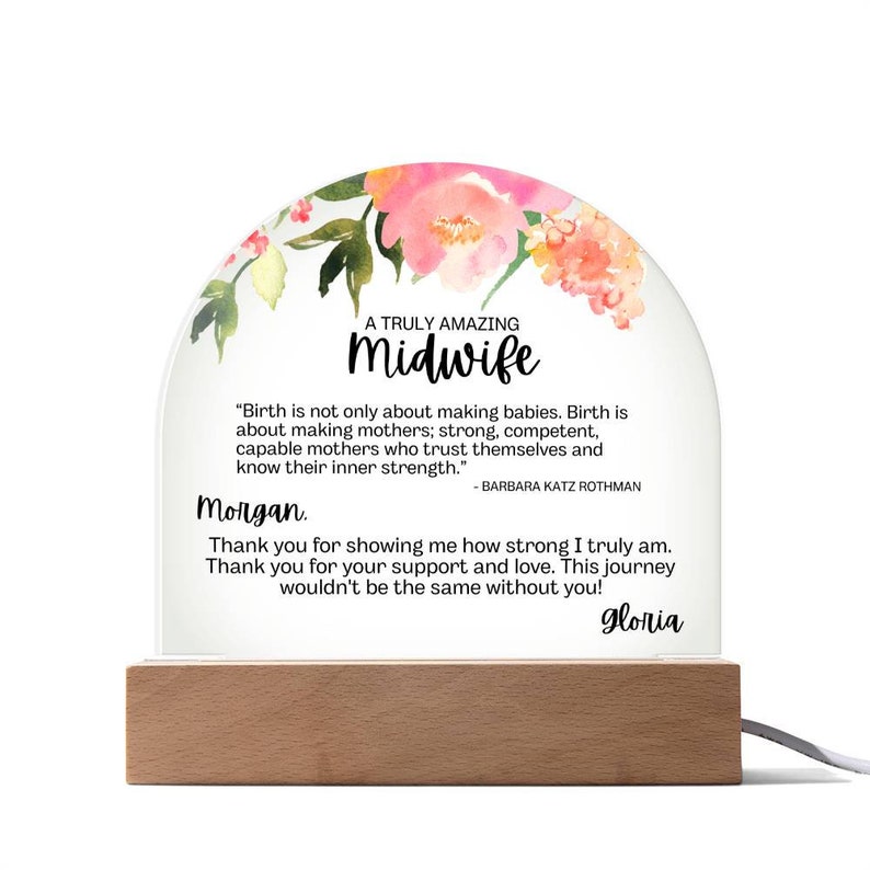 Personalized Thank You Gift for Midwife Appreciation Gift Midwife Thank ...