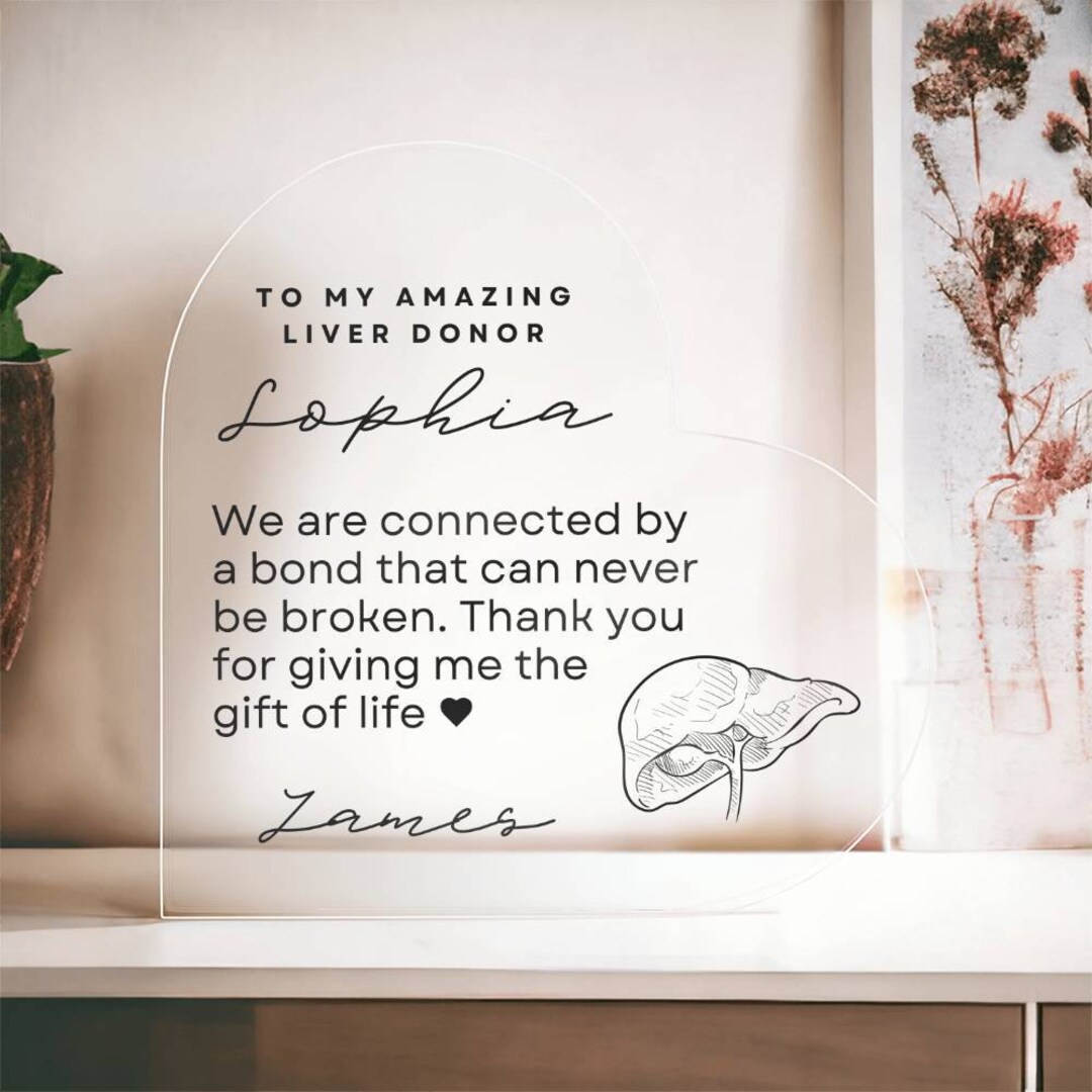 Personalized Liver Donor Appreciation Gift Liver Transplant Thank You ...