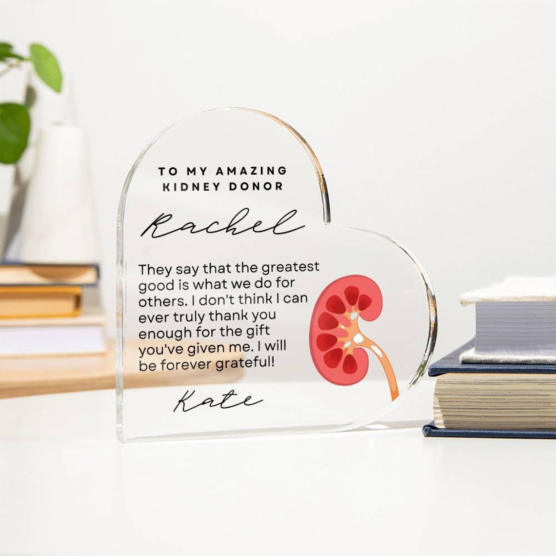 Personalized Kidney Donor Appreciation Gift Kidney Transplant Thank You ...