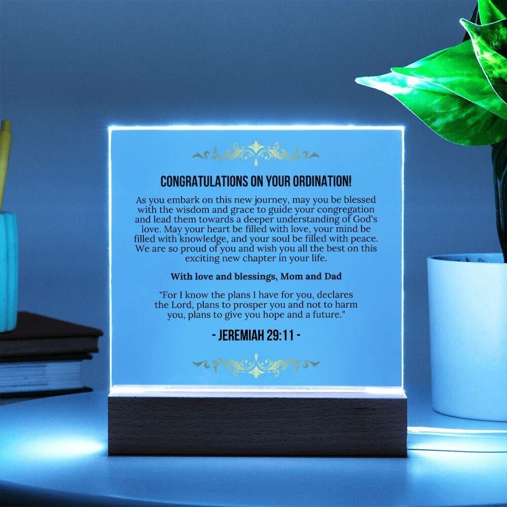 Personalized Christian Ordination Gift Pastor Keepsake Gift Minister ...
