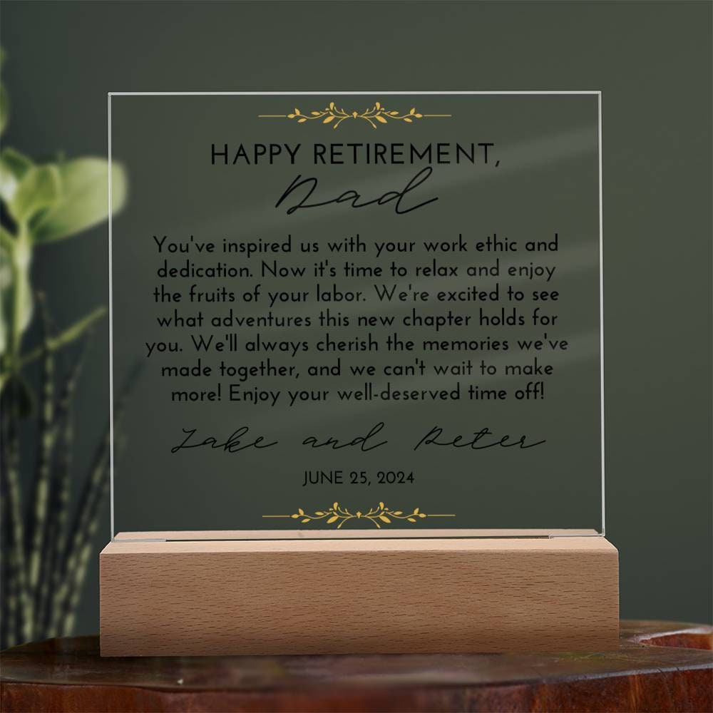 Personalized Retirement Gift for Dad Retirement Gift for Father Custom ...