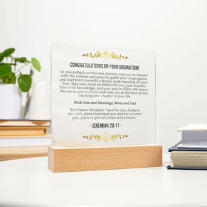 Personalized Christian Ordination Gift Pastor Keepsake Gift Minister ...