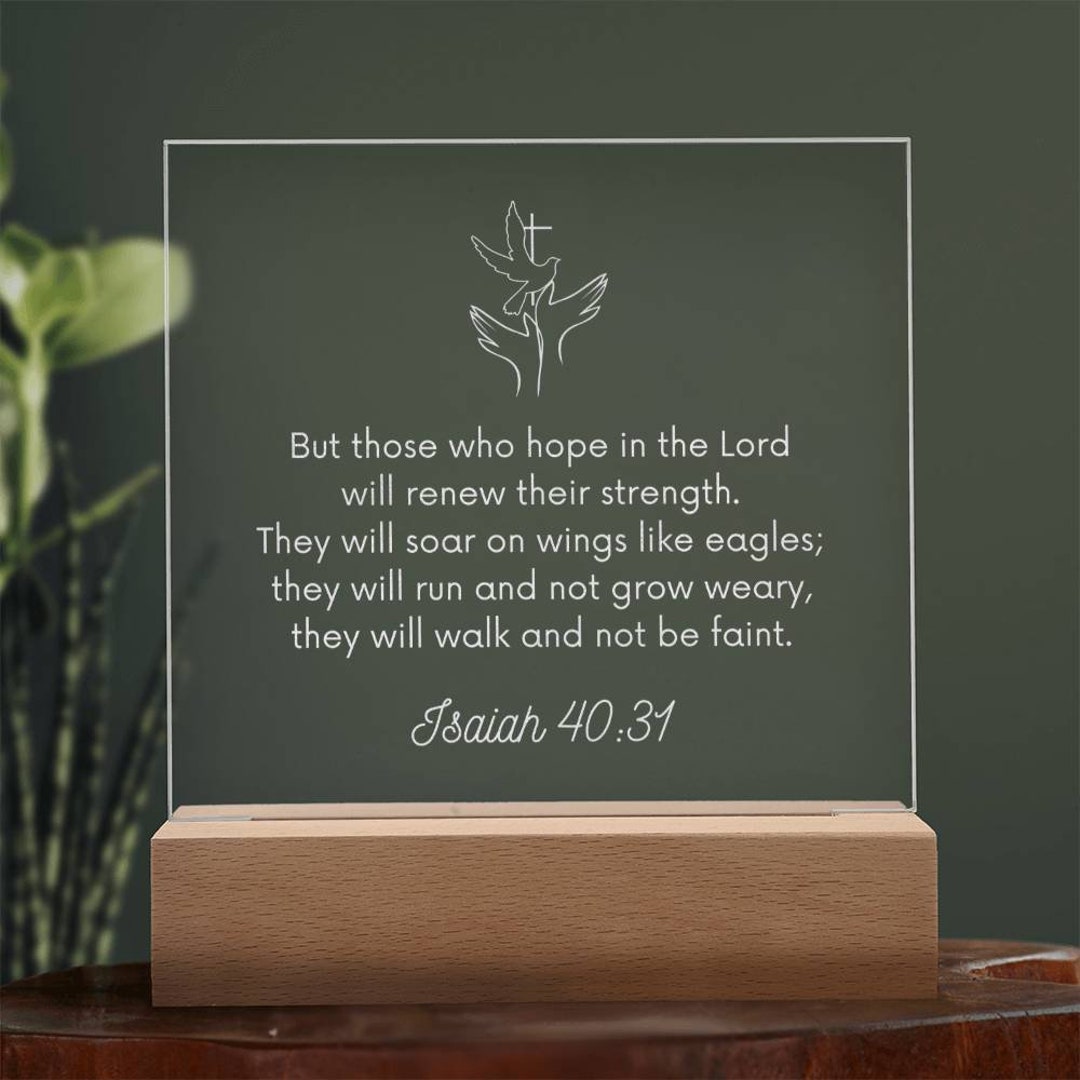 Christian Scripture Plaque Christian Gift Baptism Gift Engraved Acrylic ...