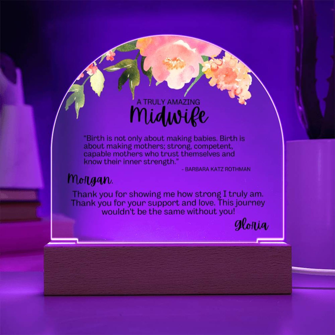 Personalized Thank You Gift for Midwife Appreciation Gift Midwife Thank ...