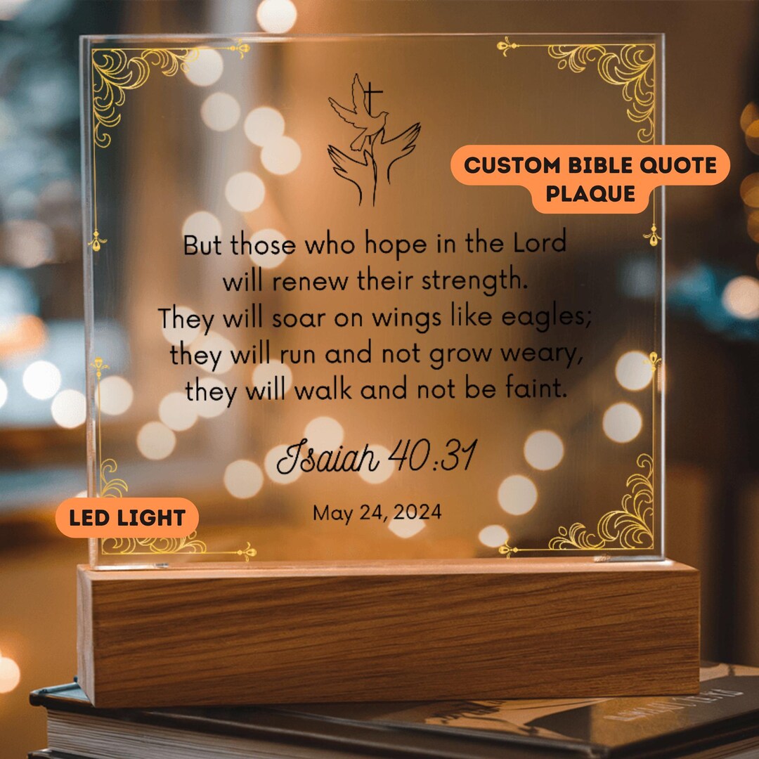 Personalized Scripture Christian Gift Bible Quote Acrylic Plaque ...