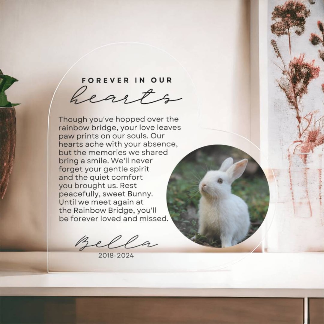 Personalized Bunny Memorial Gift Rabbit Memorial Sentimental Keepsake ...