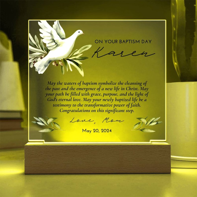 Personalized Adult Baptism Gift for Her Christian Wishes Baptism Gift ...