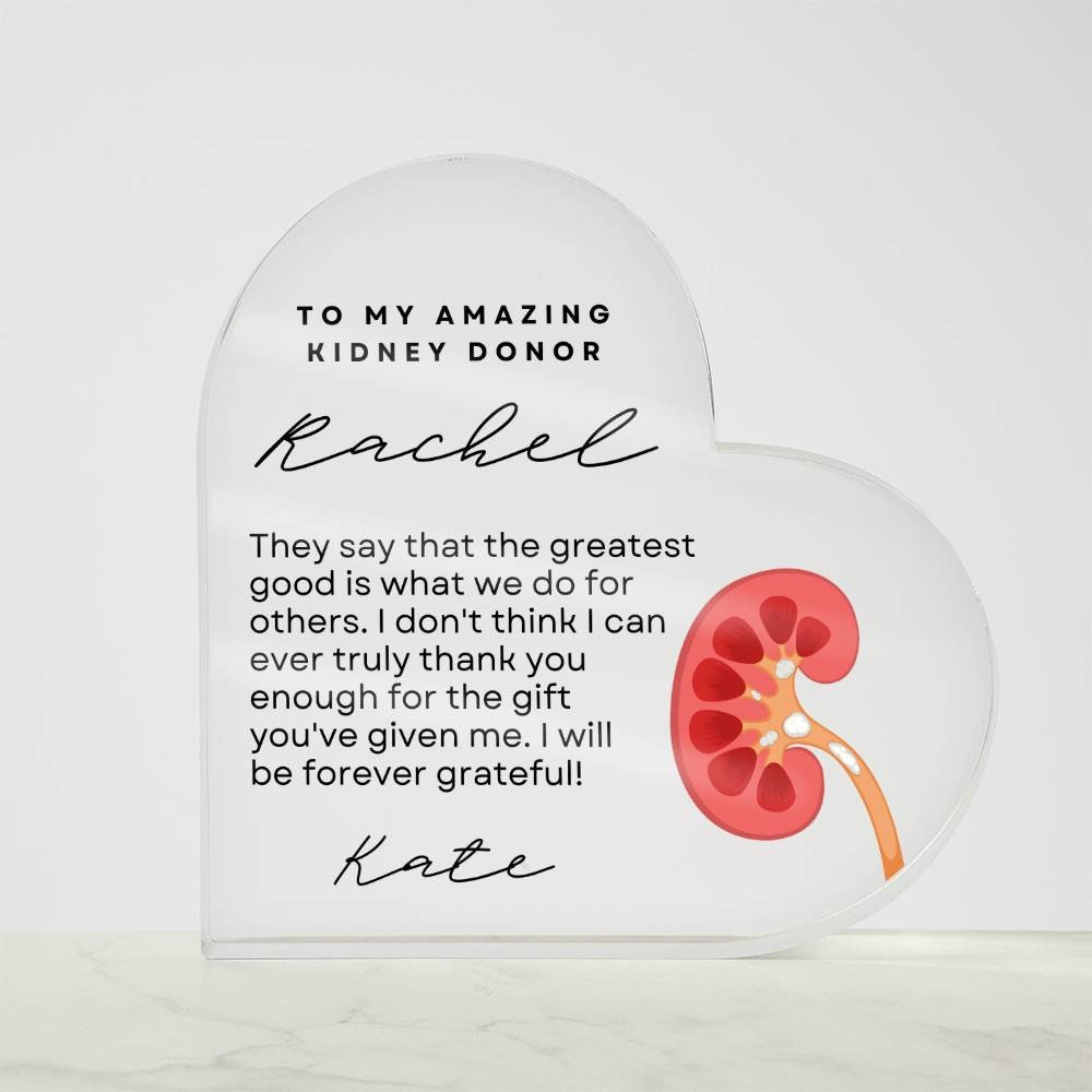 Personalized Kidney Donor Appreciation Gift Kidney Transplant Thank You ...