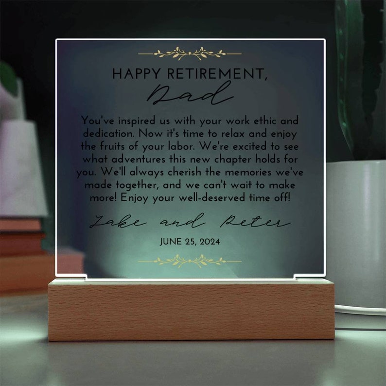 Personalized Retirement Gift for Dad Retirement Gift for Father Custom ...