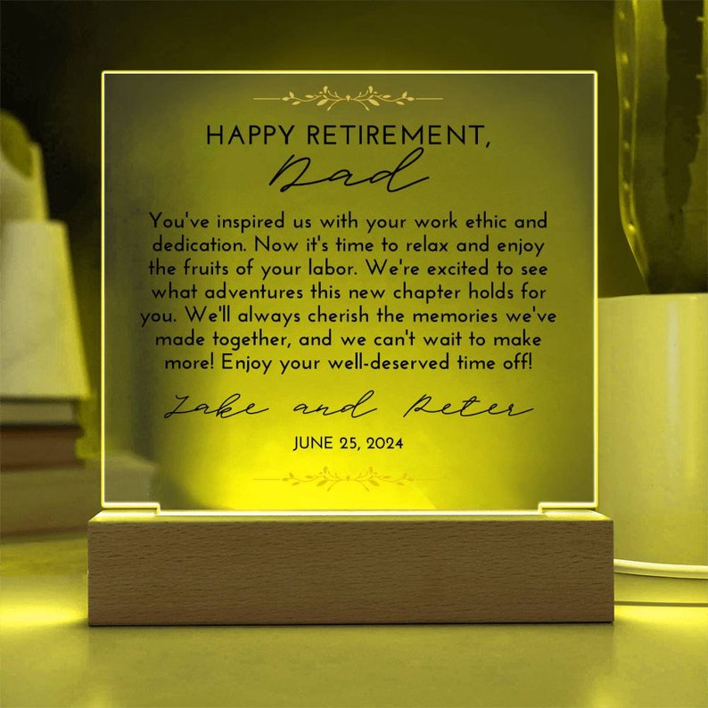 Personalized Retirement Gift for Dad Retirement Gift for Father Custom ...