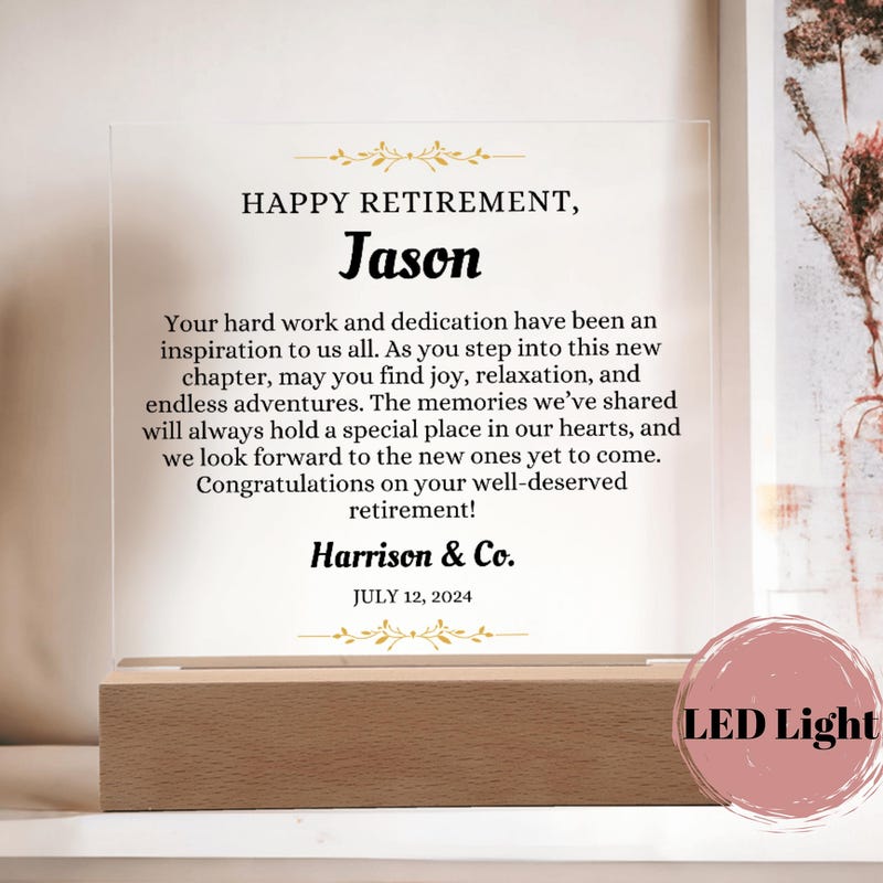 Retirement Plaque - Etsy