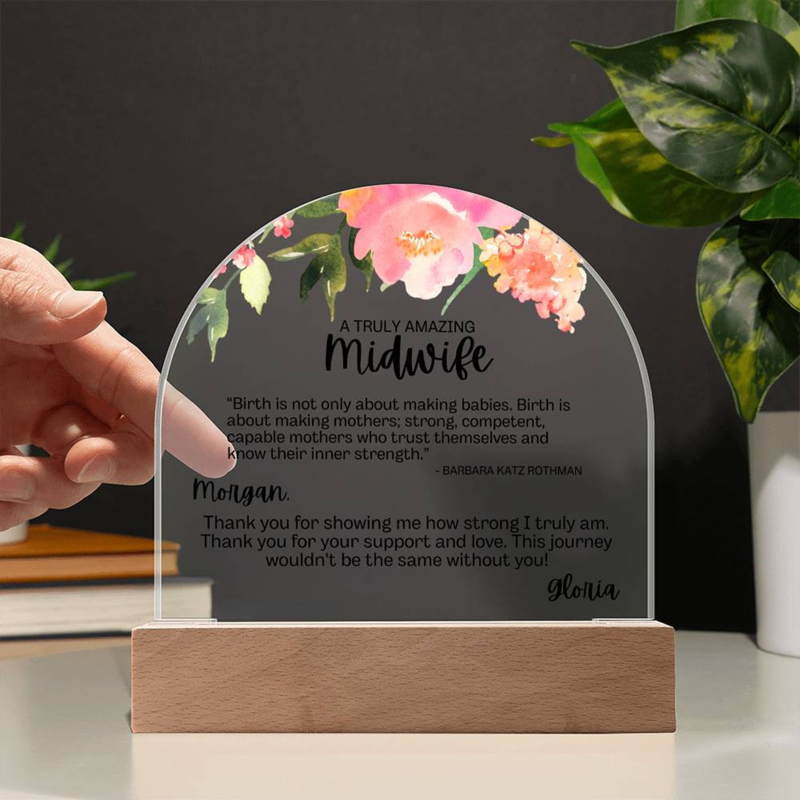 Personalized Thank You Gift for Midwife Appreciation Gift Midwife Thank ...