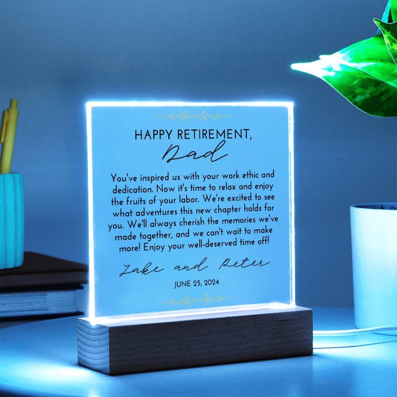 Personalized Retirement Gift for Dad Retirement Gift for Father Custom ...