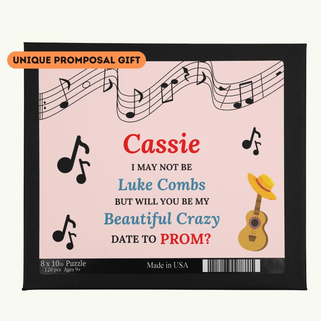 Custom Prom Proposal Gift for Country Music Lover Unique Promposal Gift ...
