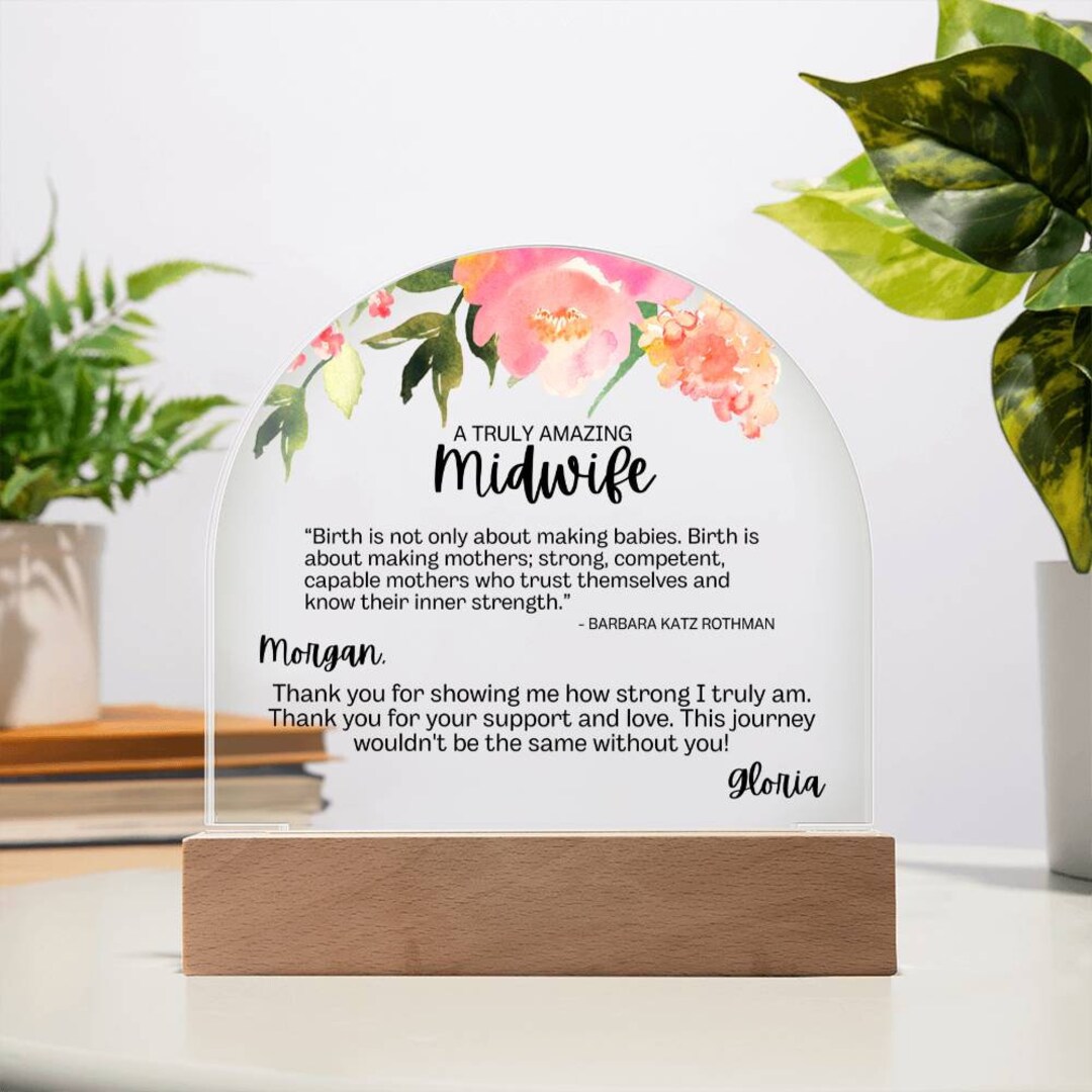 Personalized Thank You Gift for Midwife Appreciation Gift Midwife Thank ...