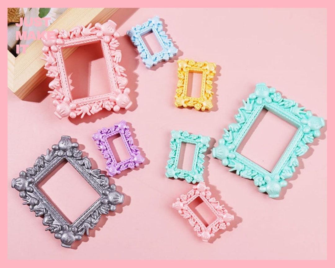 Colorful Resin Classical Picture Frame Decoden Resin Charms Flat-back ...