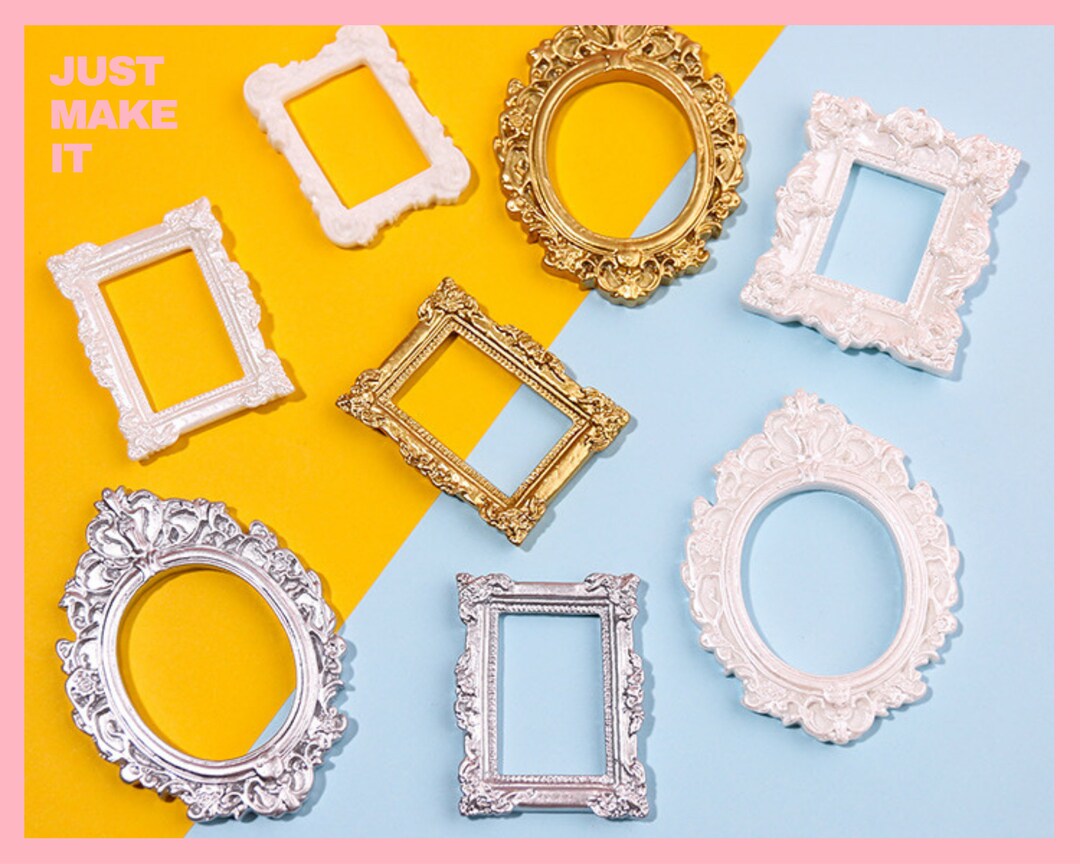 Elegant Medieval Baroque Style Picture Frame Decoden Resin Charms Flat ...