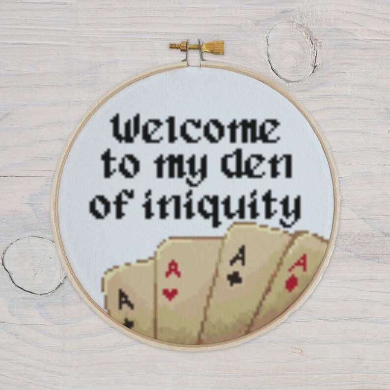 Bridgerton Cross Stitch Pattern - Welcome to My Den of Iniquity - Lady ...