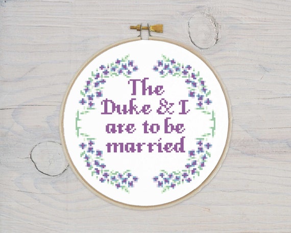 Bridgerton Cross Stitch Pattern the Duke & I - Etsy