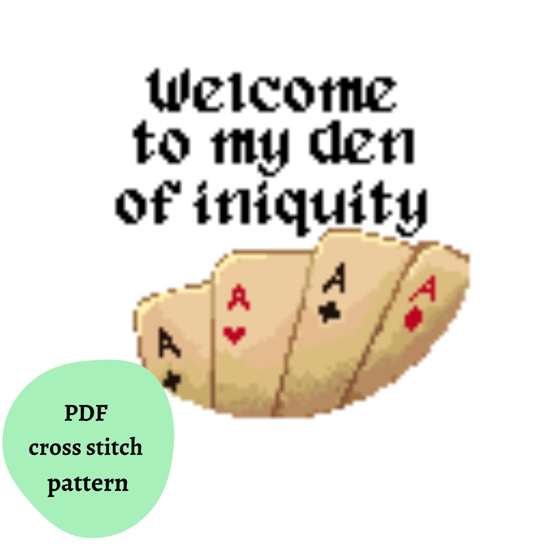 Bridgerton Cross Stitch Pattern - Welcome to My Den of Iniquity - Lady ...