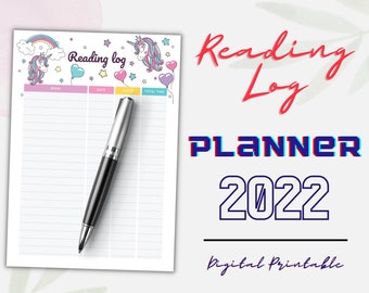 Unicorn Reading Log, Kids Reading Log, Book Tracker for Kids, Reading ...