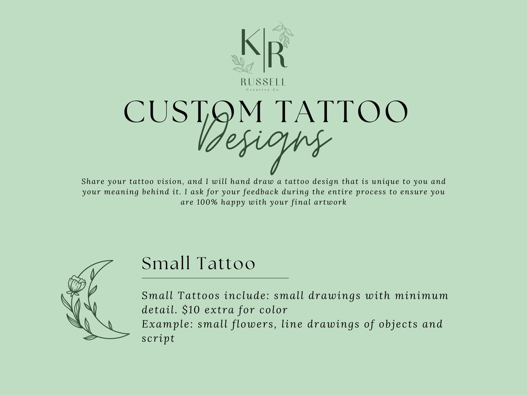 Small Custom Tattoo Design - Etsy