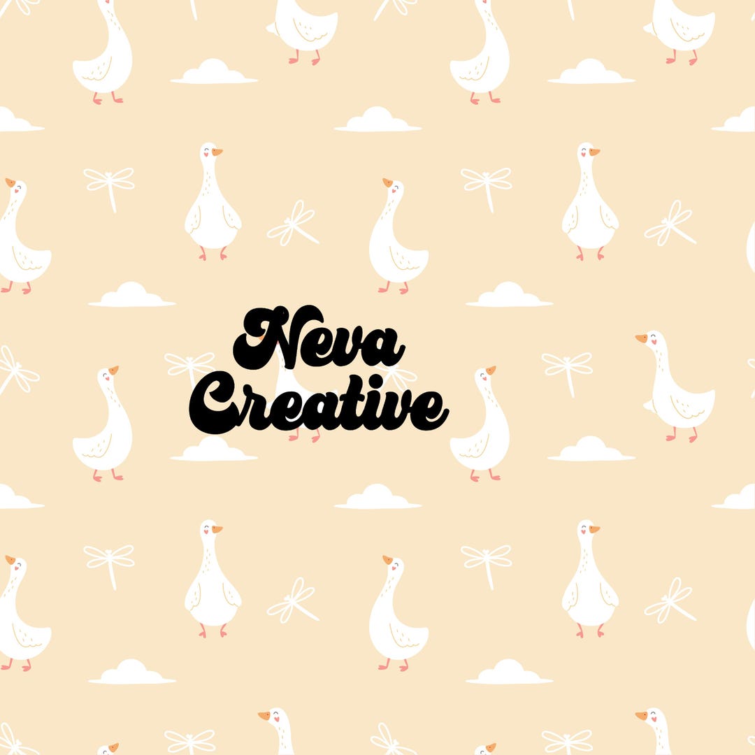 Cute Duck Pattern, Seamless Pattern, Surface Design Pattern, Digital ...