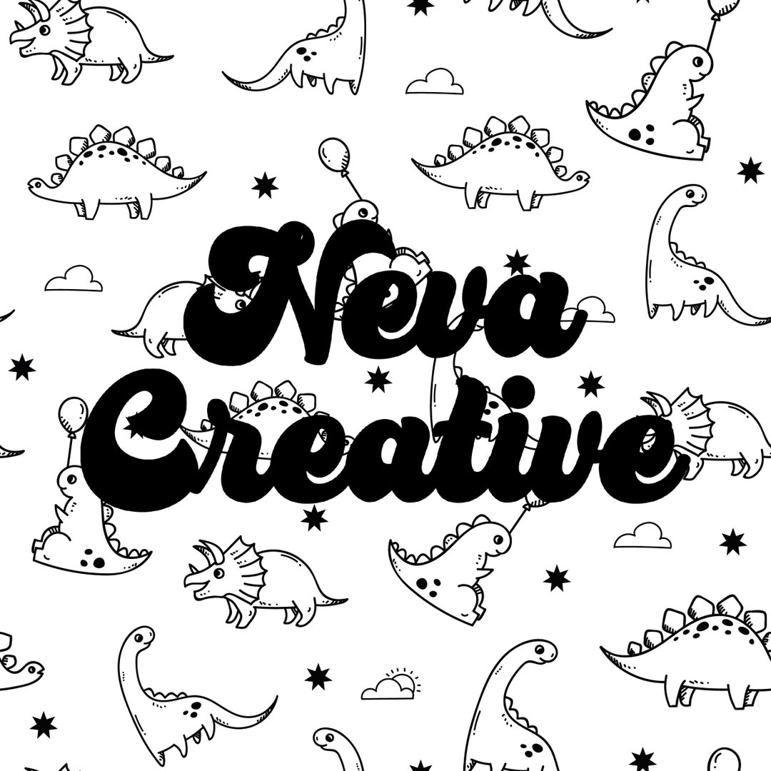 Dinosaur Smiley Faces Seamless Pattern: Baby Fabric (digital Paper) - Etsy