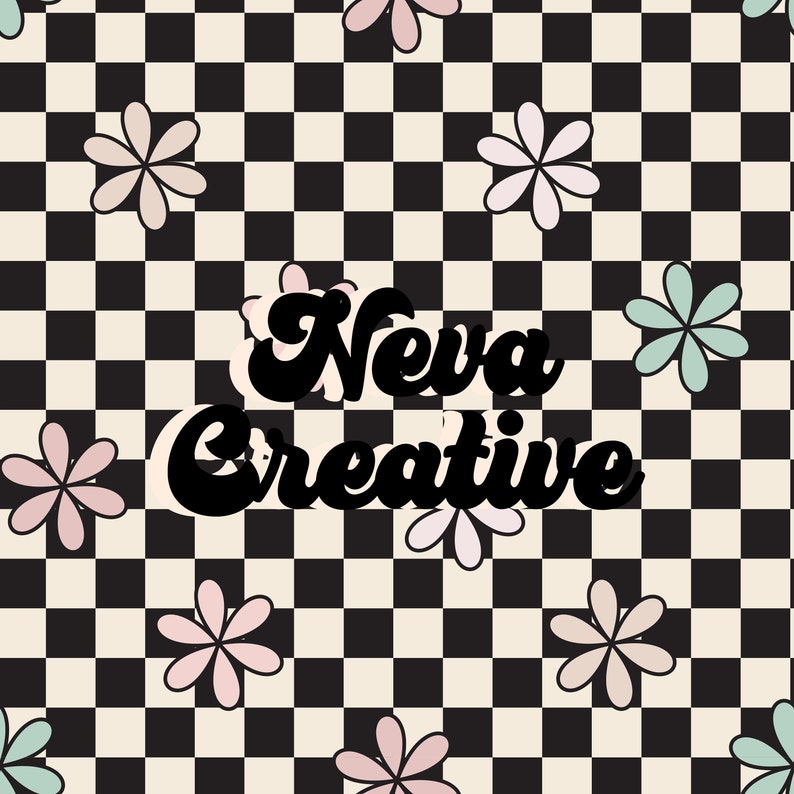 Summer Floral Checkered Seamless File, Daisy Checker Seamless File, Bright Girl Summer Seamless ...