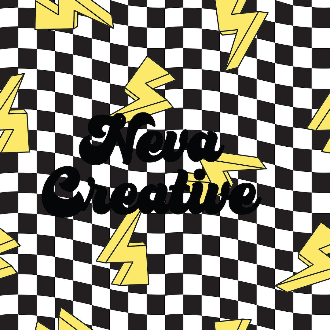 Checkered Bolt Seamless Digital Pattern, Checkered Lightning Bolt ...