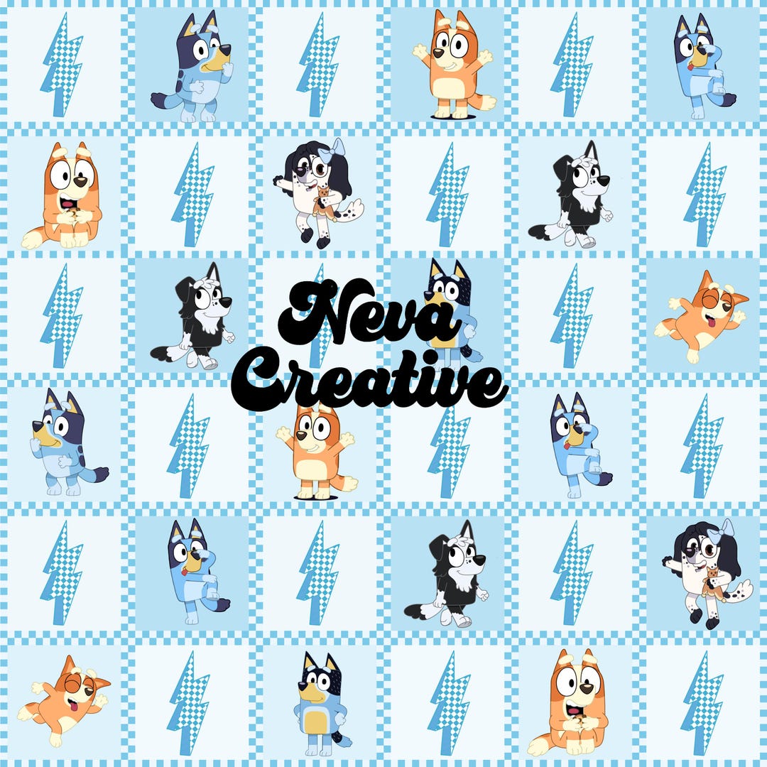 Dog Checkered Seamless Pattern, Digital Repeating Surface Pattern for ...