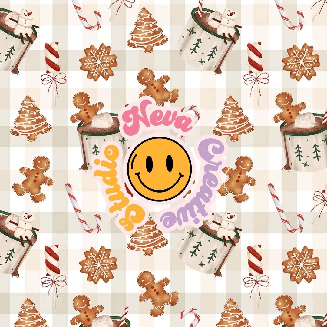 Christmas Hot Chocolate Seamless Pattern: Fabric Digital Paper (JPG ...