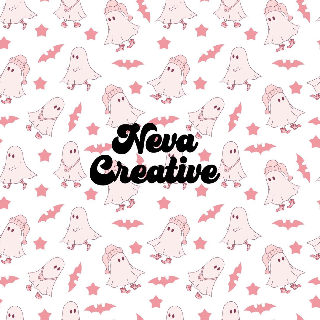 Cute Ghost Halloween Seamless Pattern File (JPG) - Etsy