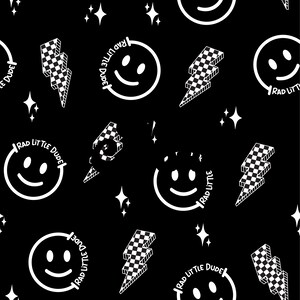 Rad Little Dude Seamless Pattern Smiley Bro Boys Checkered Seamless ...