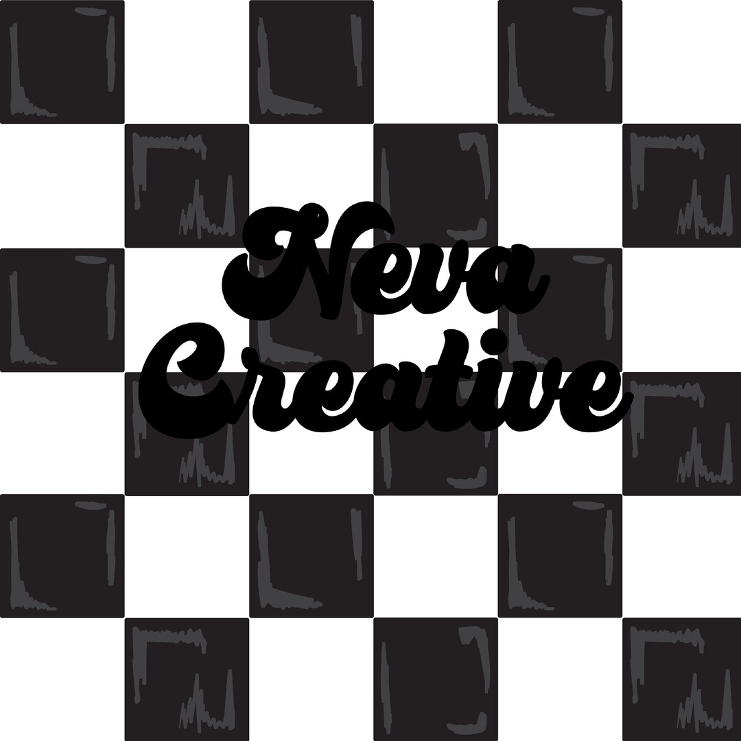 Hand Draw Black and White Checkered Digital Paper, Jpg , Png , Seamless ...