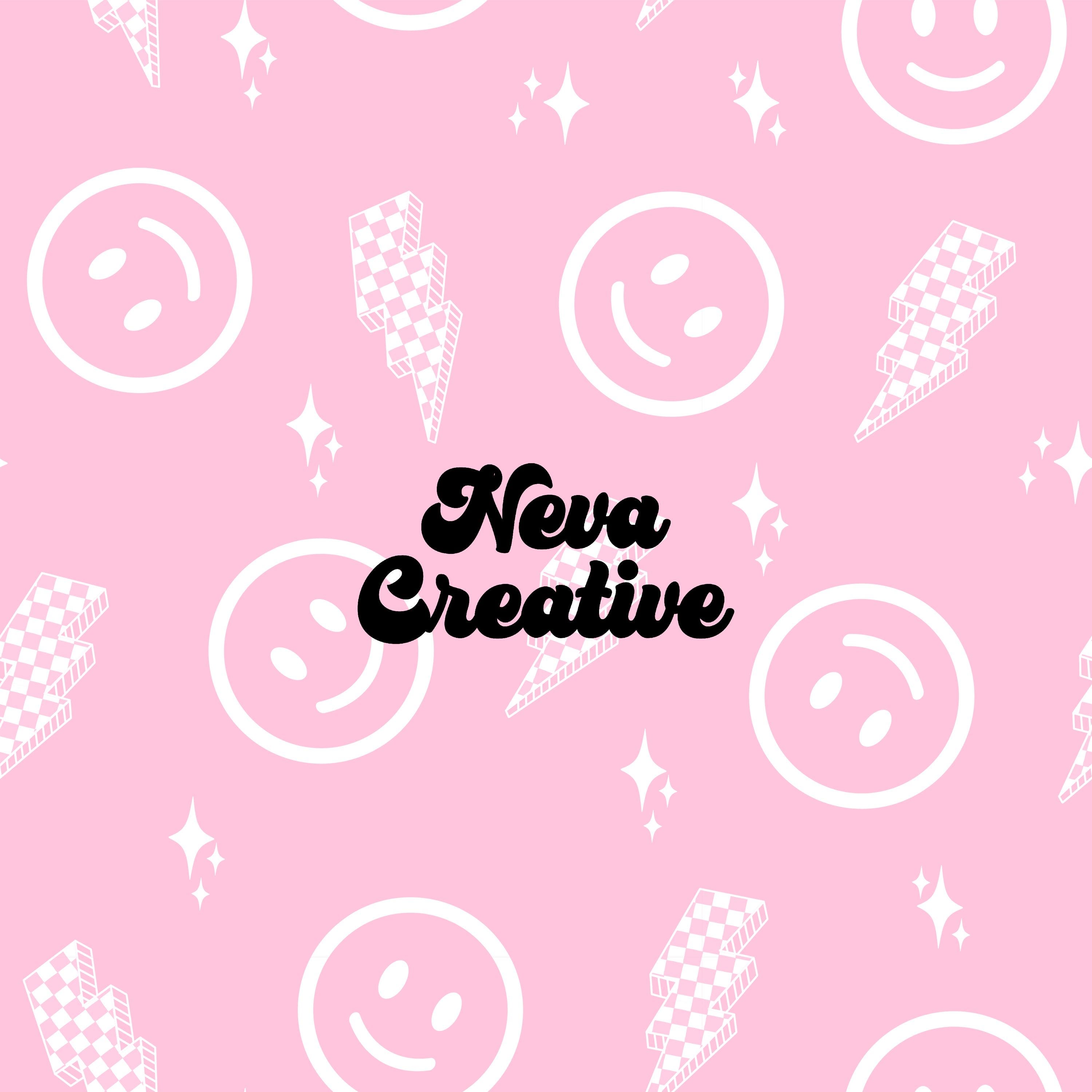 Smiley Face Lightning Bolt Seamless Pattern: Repeating Fabric Design ...
