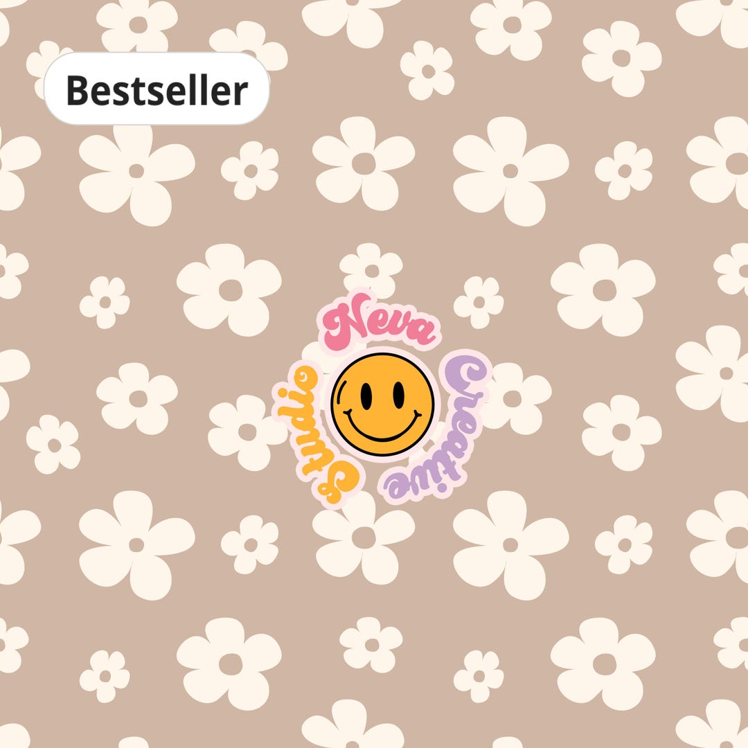 Boho Daisy Floral Seamless Pattern: Hand Drawn Fabric Print (digital ...