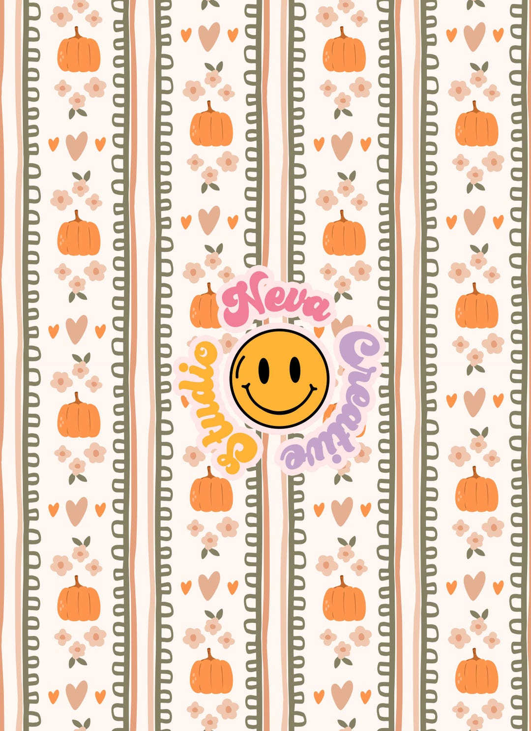 Retro Pumpkin Fall Seamless Pattern: Halloween Autumn Digital Paper ...