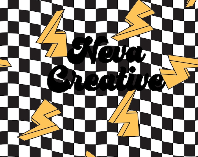 Checkered Bolt Seamless Digital Pattern, Checkered Lightning Bolt ...