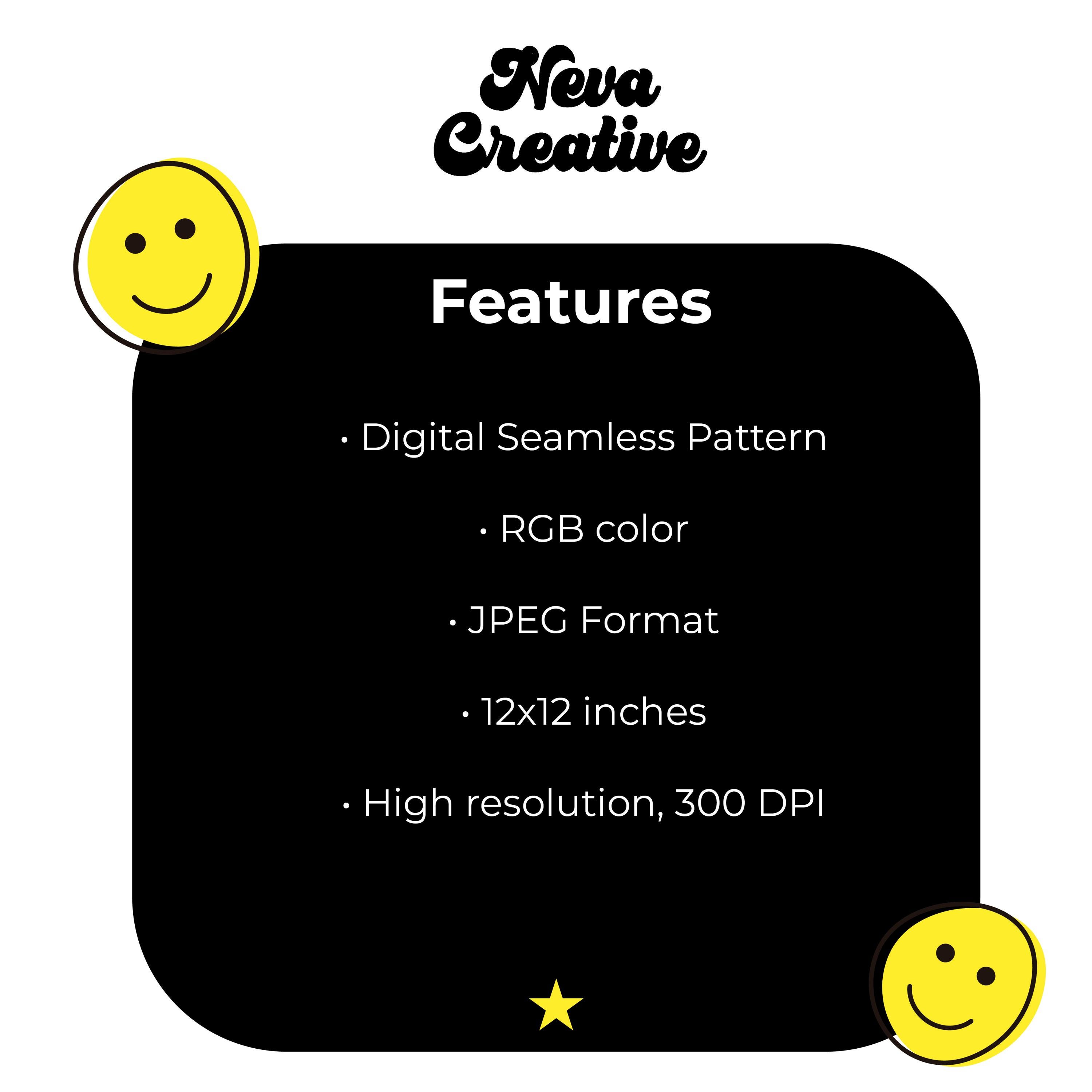 Smiley Face Lightning Bolt Seamless Pattern: Repeating Fabric Design ...