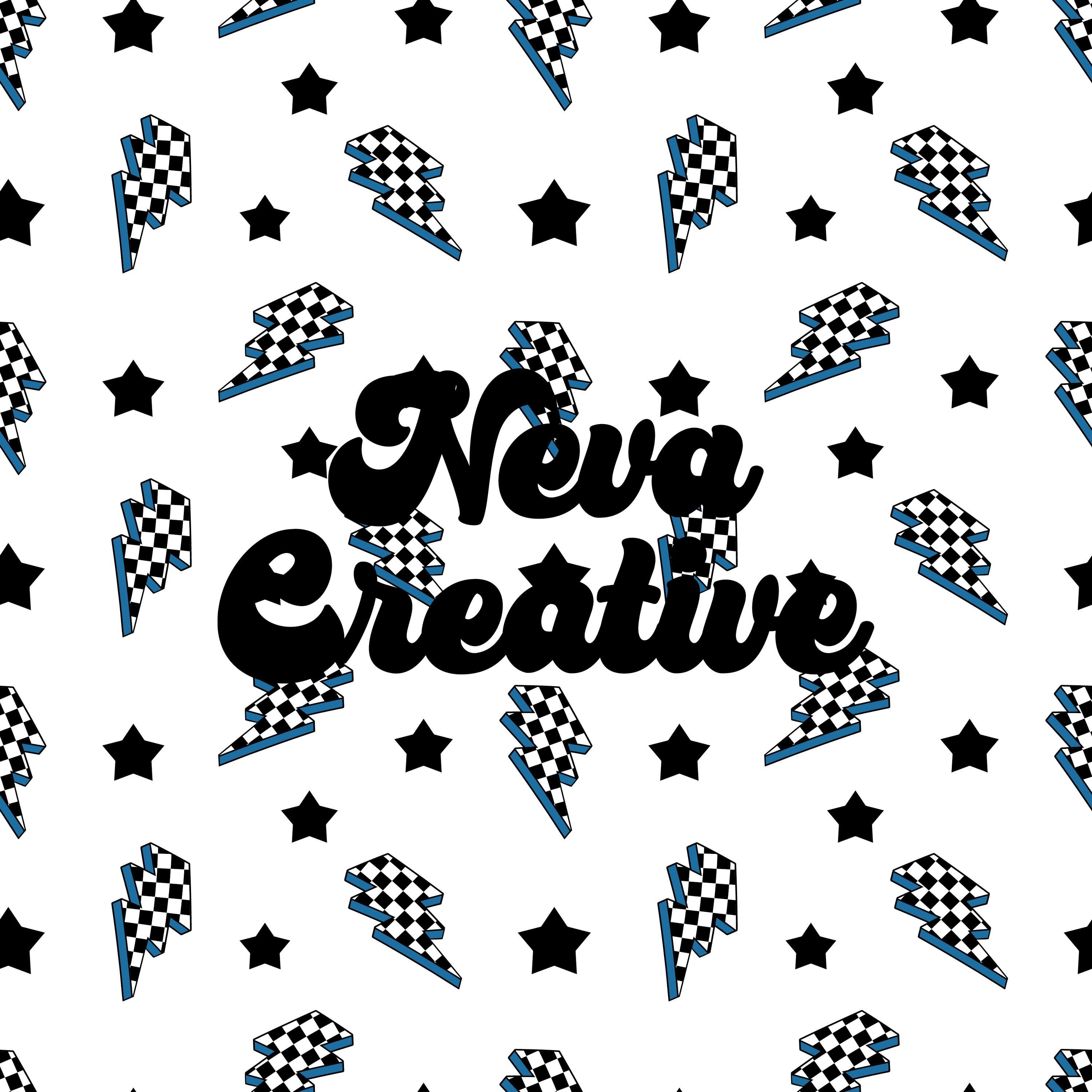 Checkered Lightning Bolt Seamless Pattern: Digital Fabric Paper ...